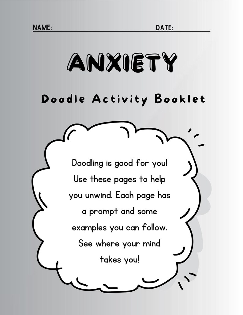 Anxiety Coloring Book Digital & Printable Versions - Etsy