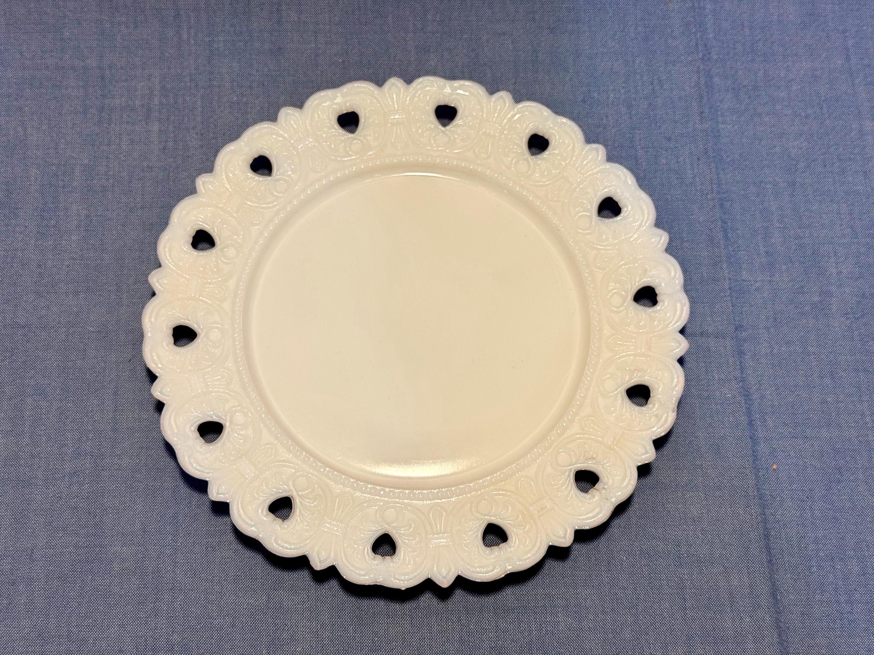 EAPG Opaline Milk Glass Snack Plate - Etsy