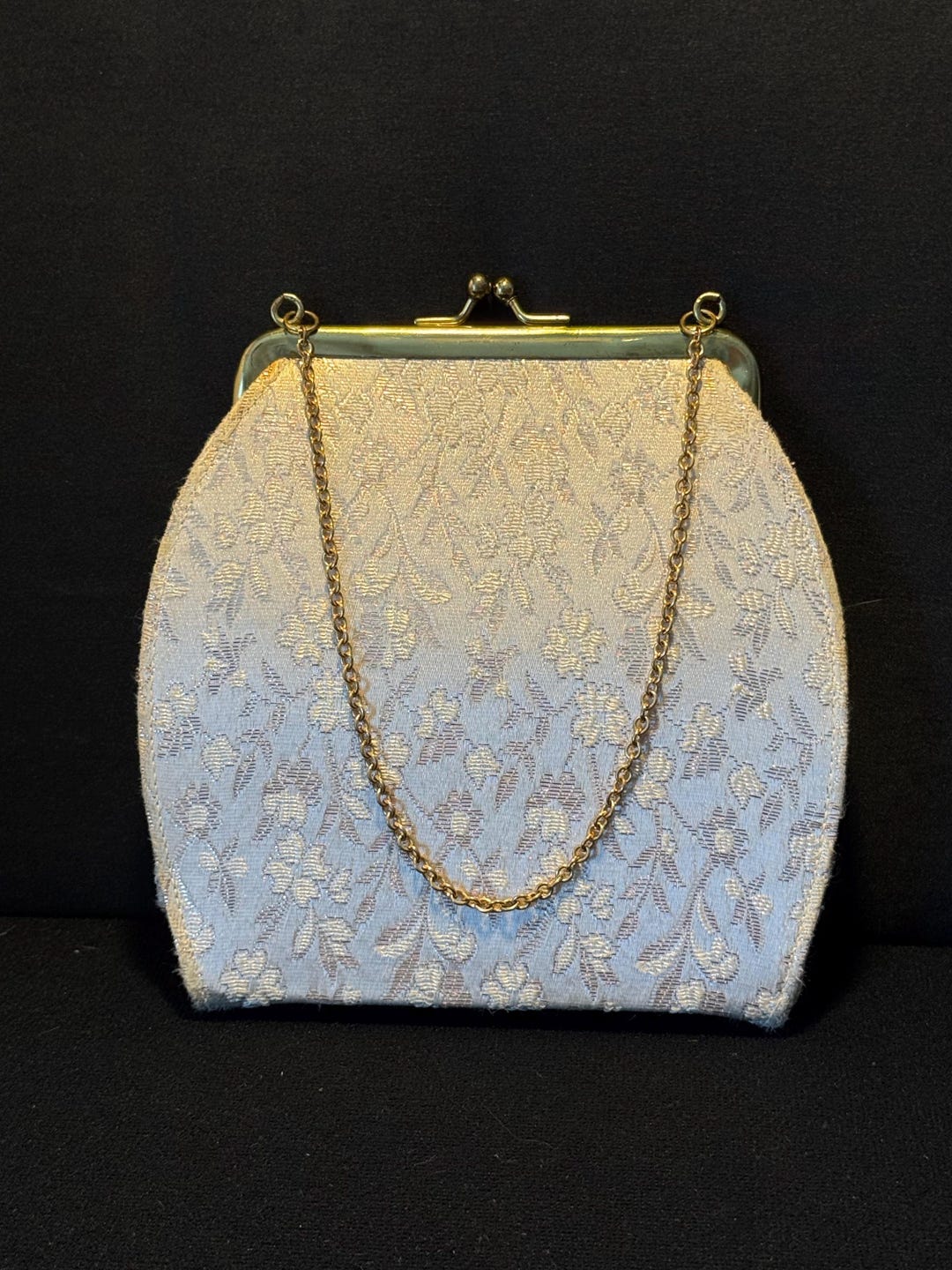 Vintage Gold Kiss Lock Closure Handbag - Etsy