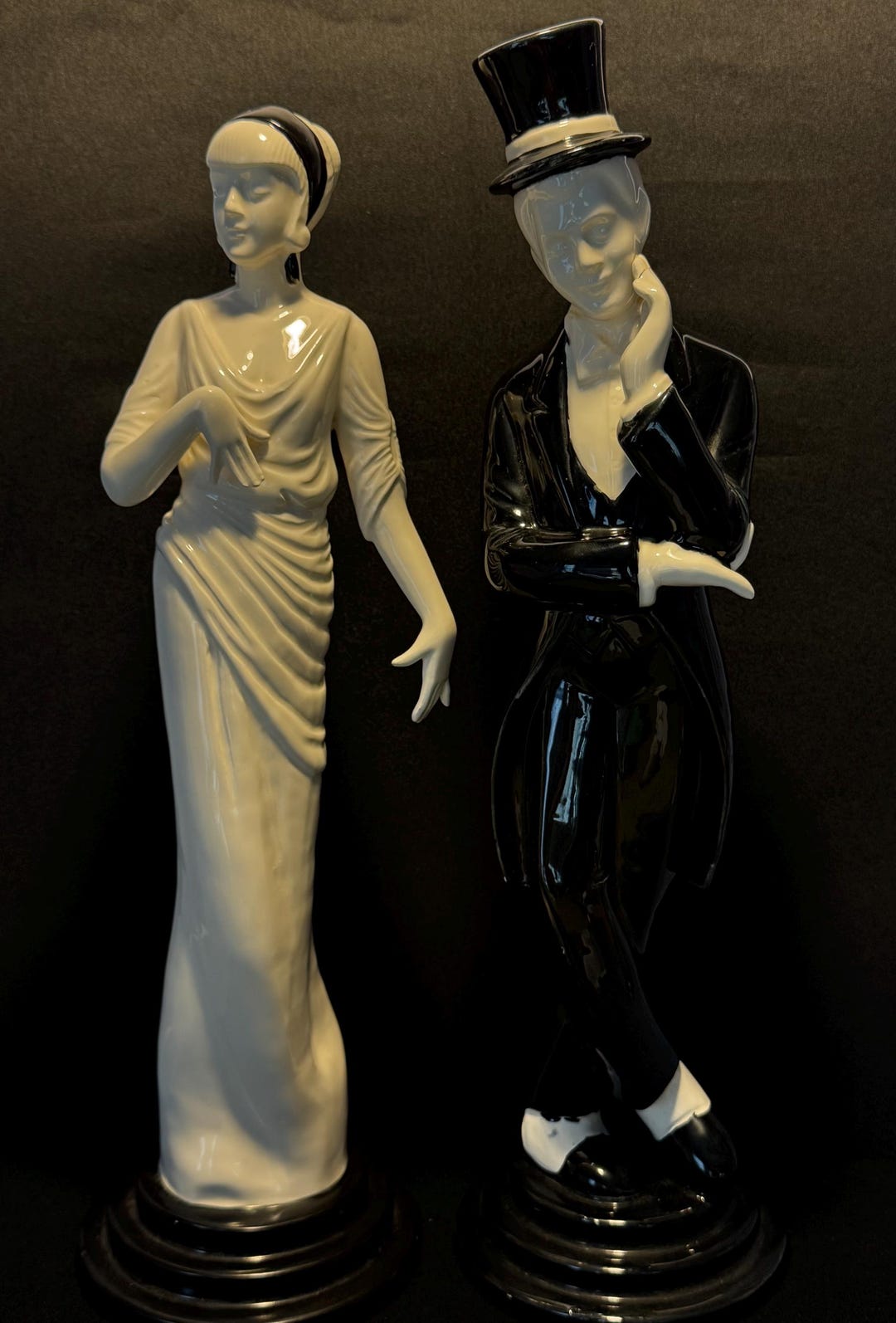 Art Deco Enesco Bride/ Groom Statues - Etsy