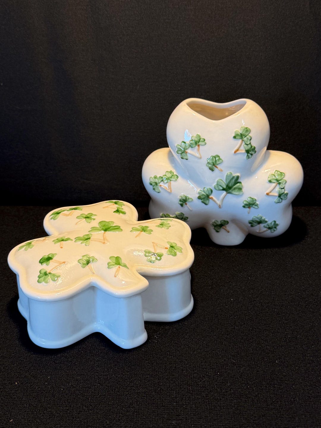 Shamrock Shaped Vase Trinket Dish - Etsy