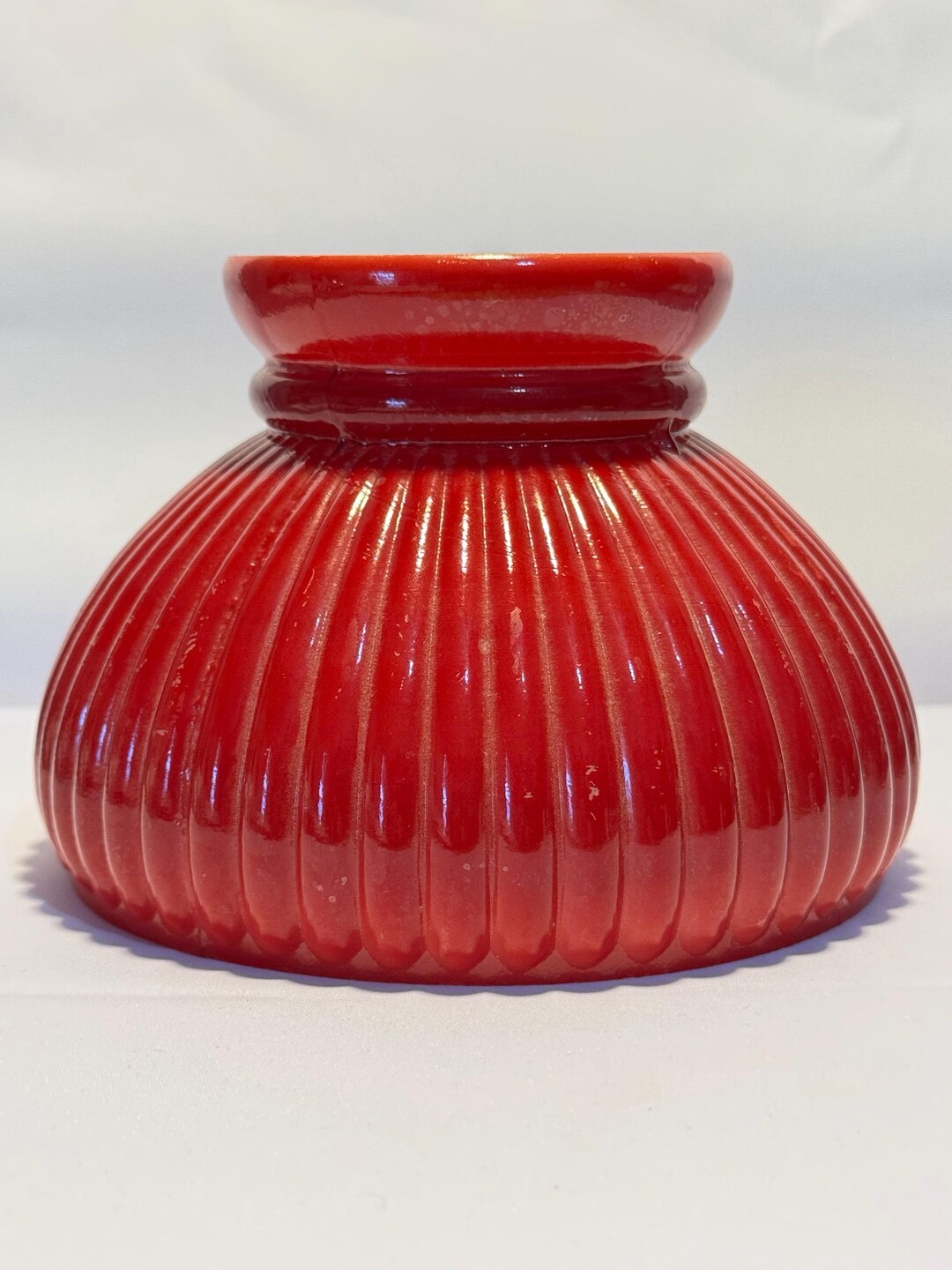Red Milk Glass Student Lamp Shade - Etsy