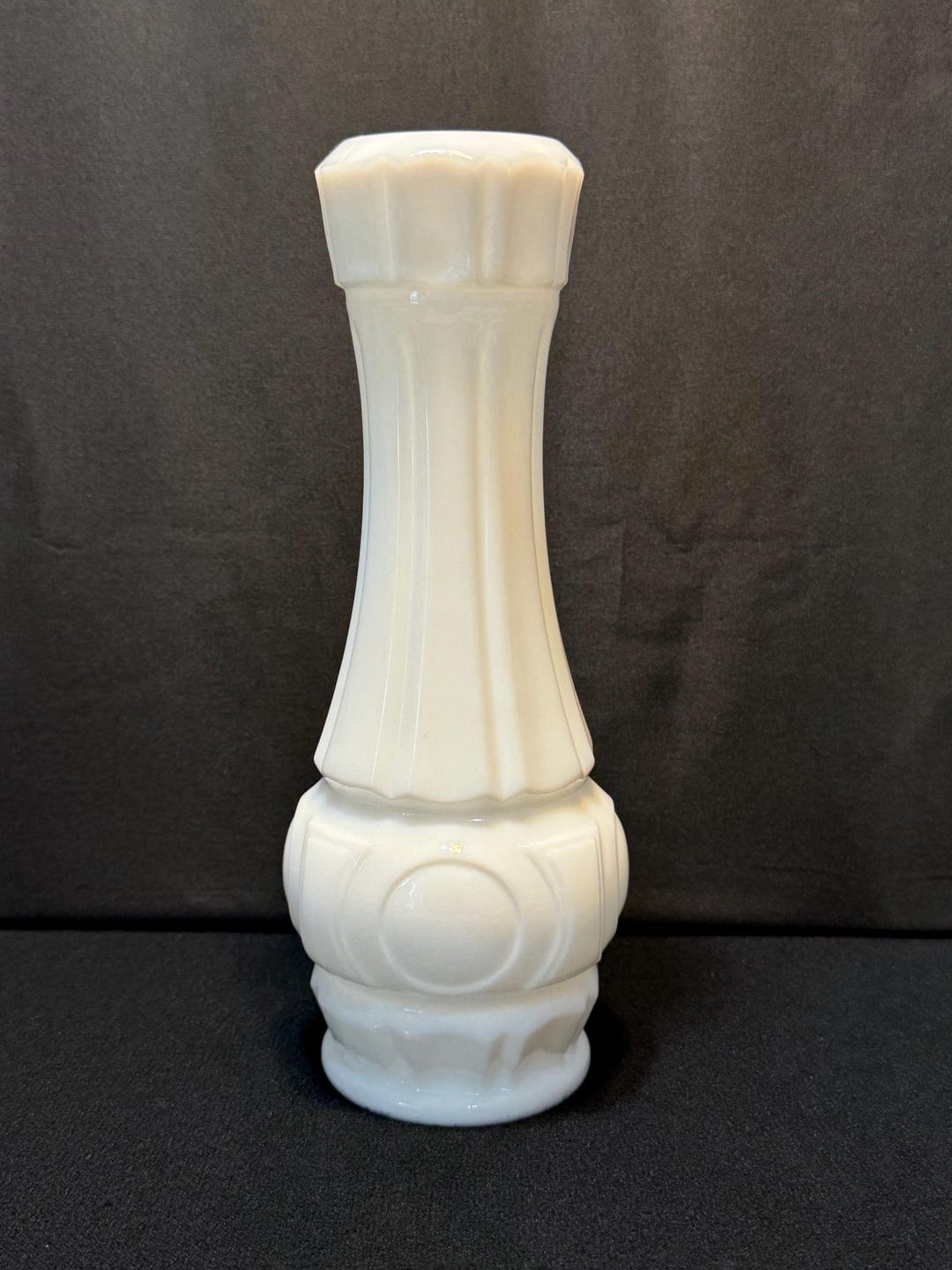Wheaton Glass Milk Glass Bullseye Bud Vase - Etsy