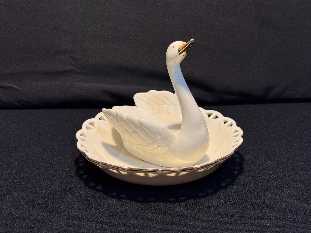 Vintage Avon China Swan Ring Holder - Etsy