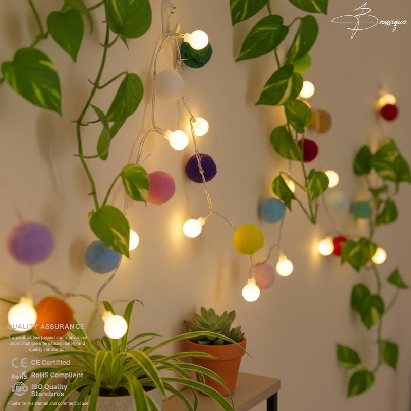 Pom Pom Lights - Etsy UK