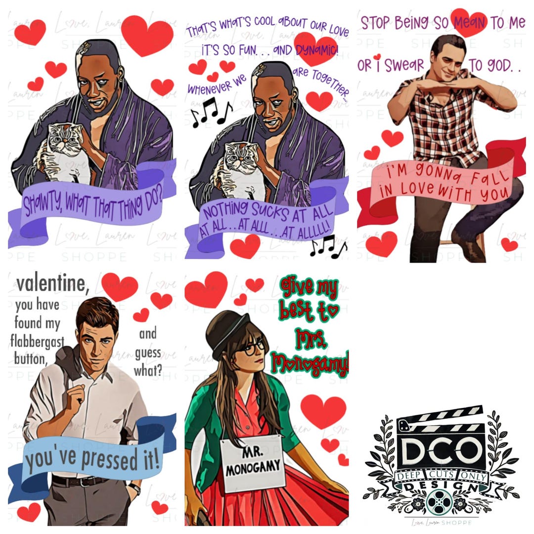 New Girl Valentine's Day Card - Collection - Etsy