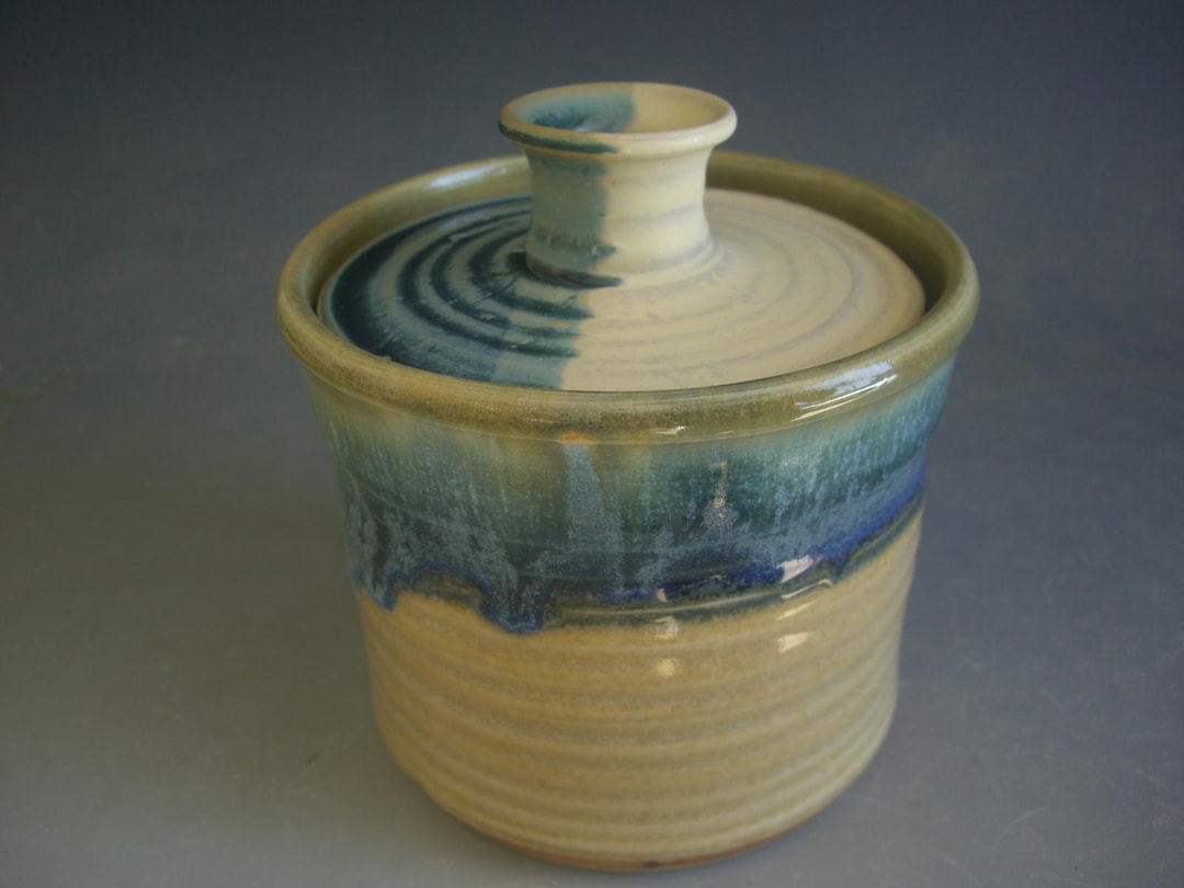 Tea Jar Hand Thrown Stoneware Pottery (TJ-3) - Etsy