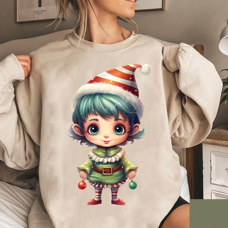 Cute Elf Png, Christmas Elf Png Design, Girly Png, Kids Elf Png ...