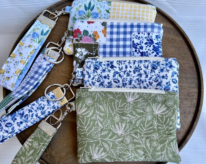 Zipper Keychain Wallet Pouch With Matching Wristlet - Etsy