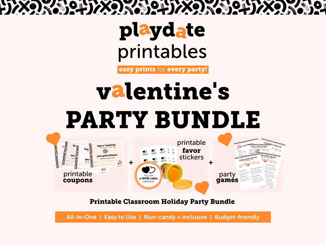 Valentine’s Day Classroom Party Pack | Printable Games, Coupons ...