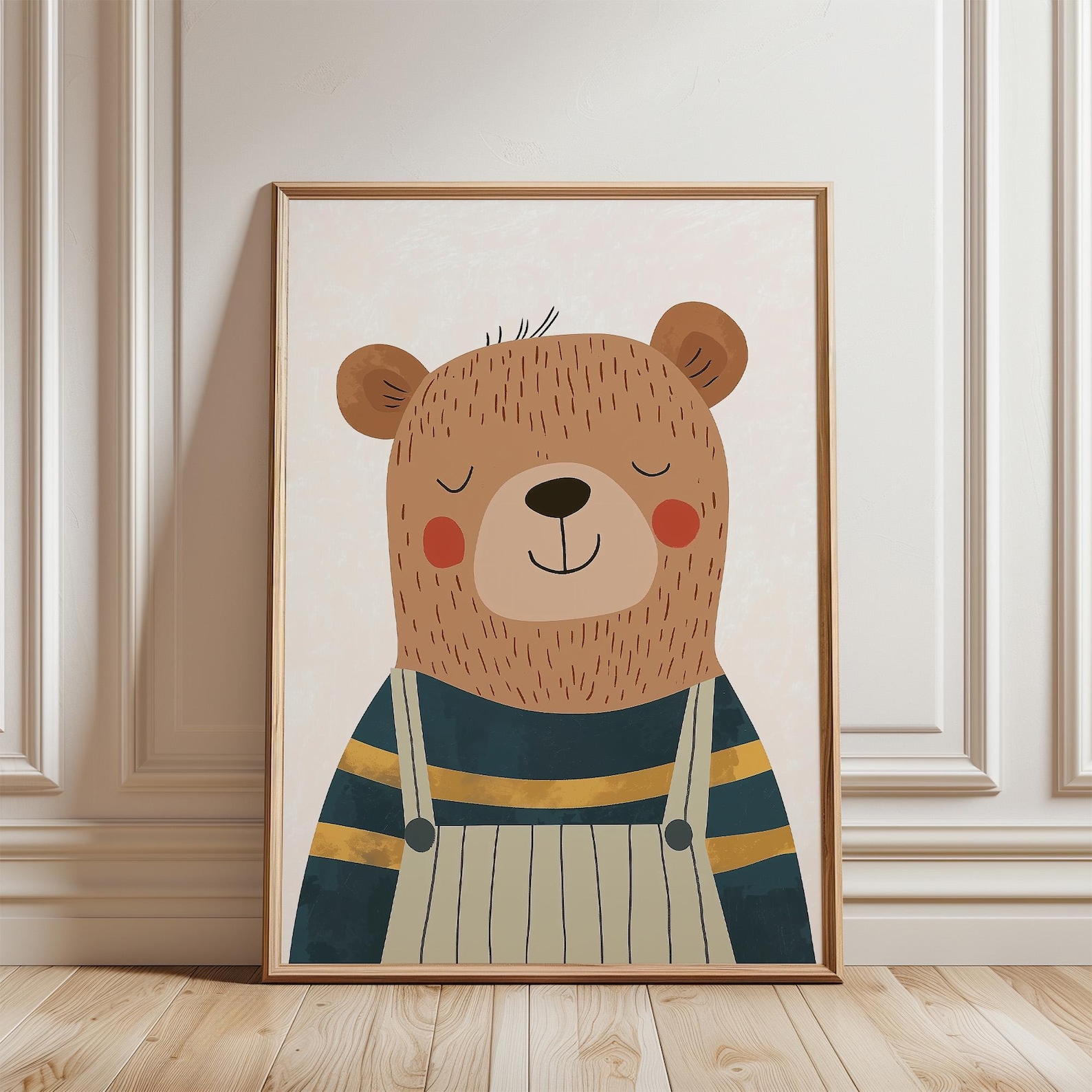 Bear Wall Art, Nursery Kids Room Print, Cute Bear Printable, Happy Bear ...