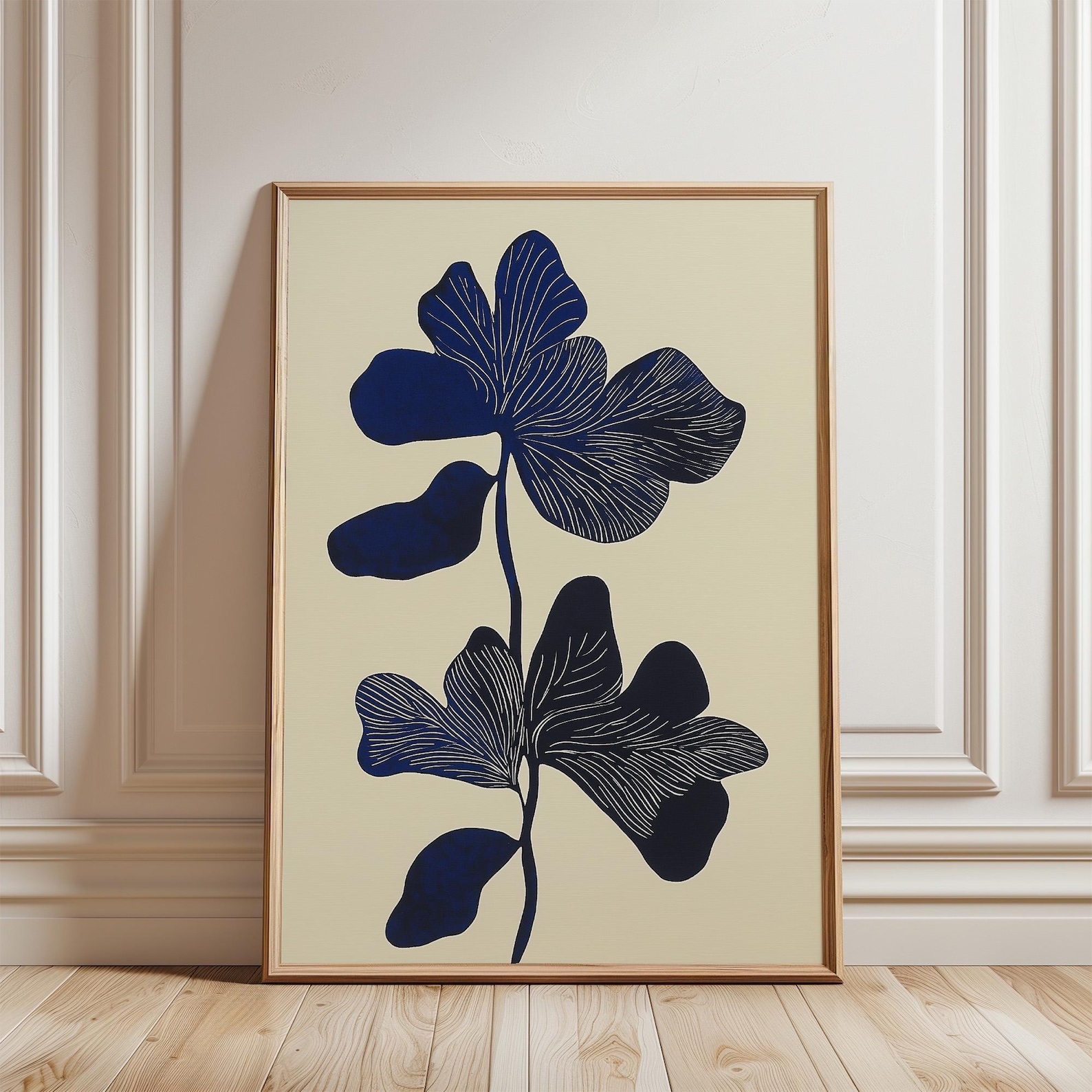 Abstract Botanical Flower, Poster Digital Download, Wall Print, Blue ...