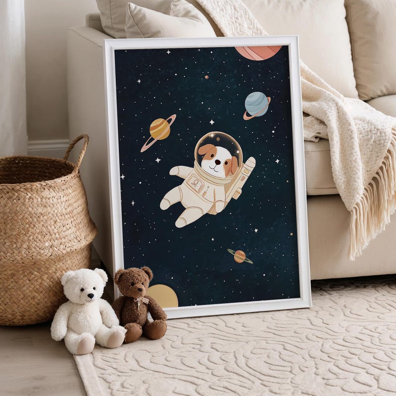 Space Dog Art - Etsy