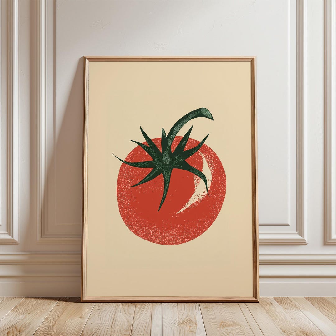 Tomato Print, Kitchen Wall Art, Food Art, Mediterranean Print, Eclectic ...