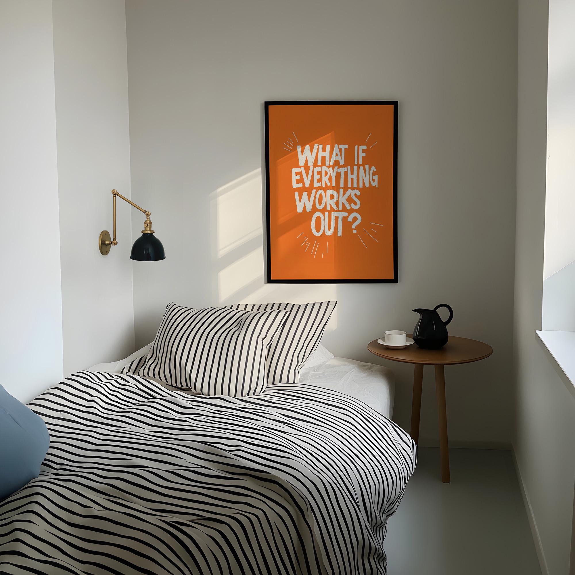 What If Everything Works Out Print, Printable Wall Art, Trendy Dorm ...