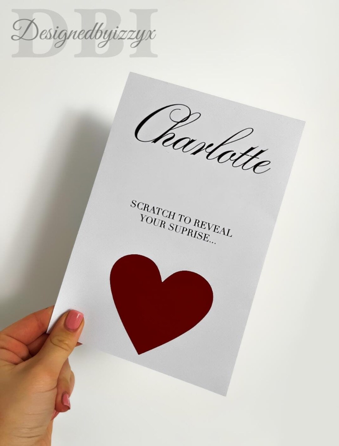 Personalised Scratch to Reveal Card - Etsy