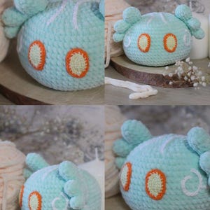 Anemo Slime Crochet Pattern. Cute Amigurumi Slime for Gamer - Etsy