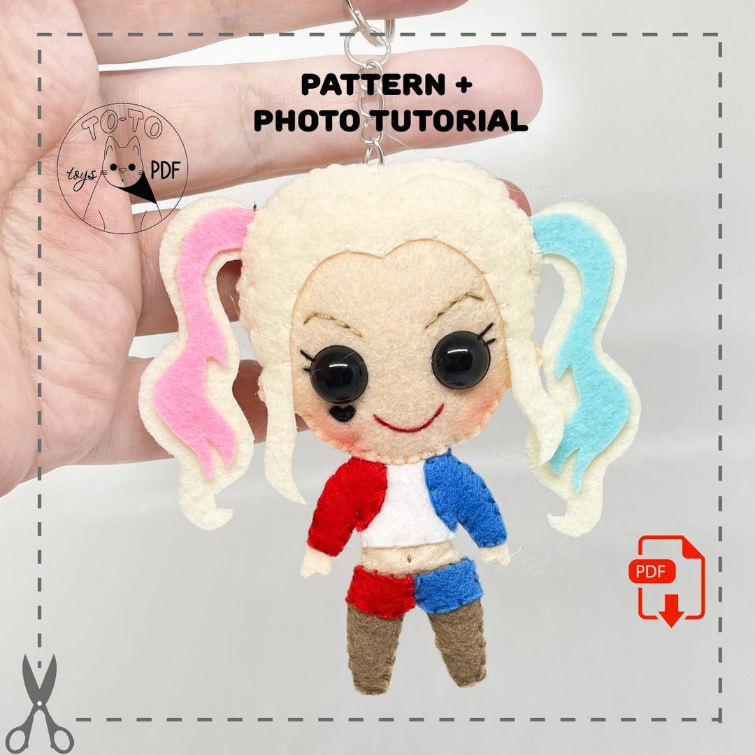 Sweet Trouble Girl. Gotham’s Darling. Comic Chaos Doll. Felt Doll ...