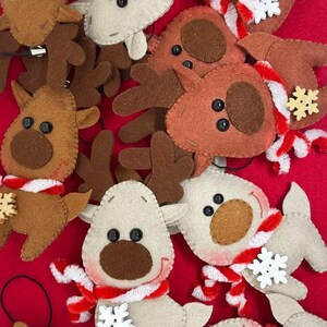 Christmas Felt Ornament Pattern Set. PDF Sewing Templates. Felt ...