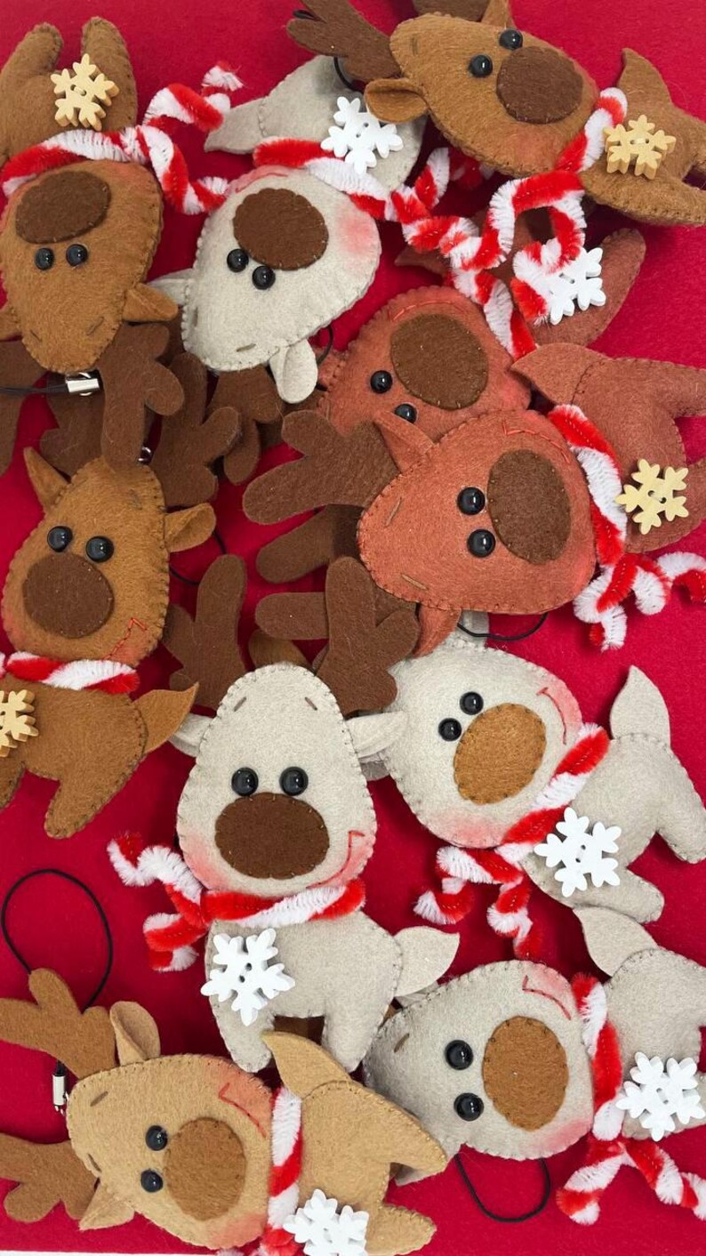 Christmas Felt Ornament Pattern Set. PDF Sewing Templates. Felt ...