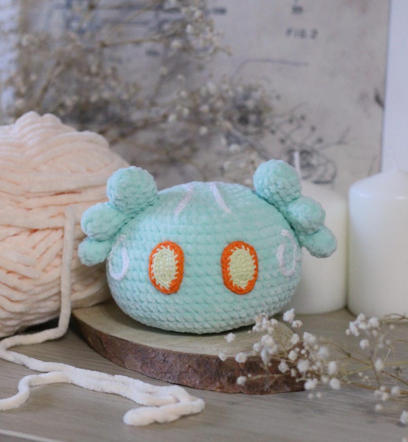 Anemo Slime Crochet Pattern. Cute Amigurumi Slime for Gamer - Etsy