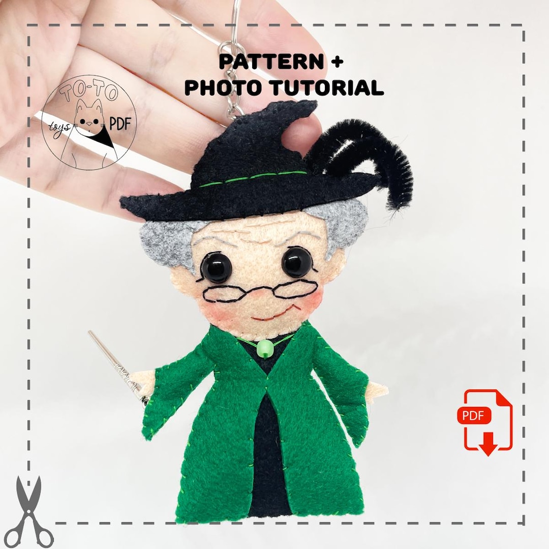 Stern Witch Teacher Felt Doll Pattern. PDF Sewing Template - Etsy