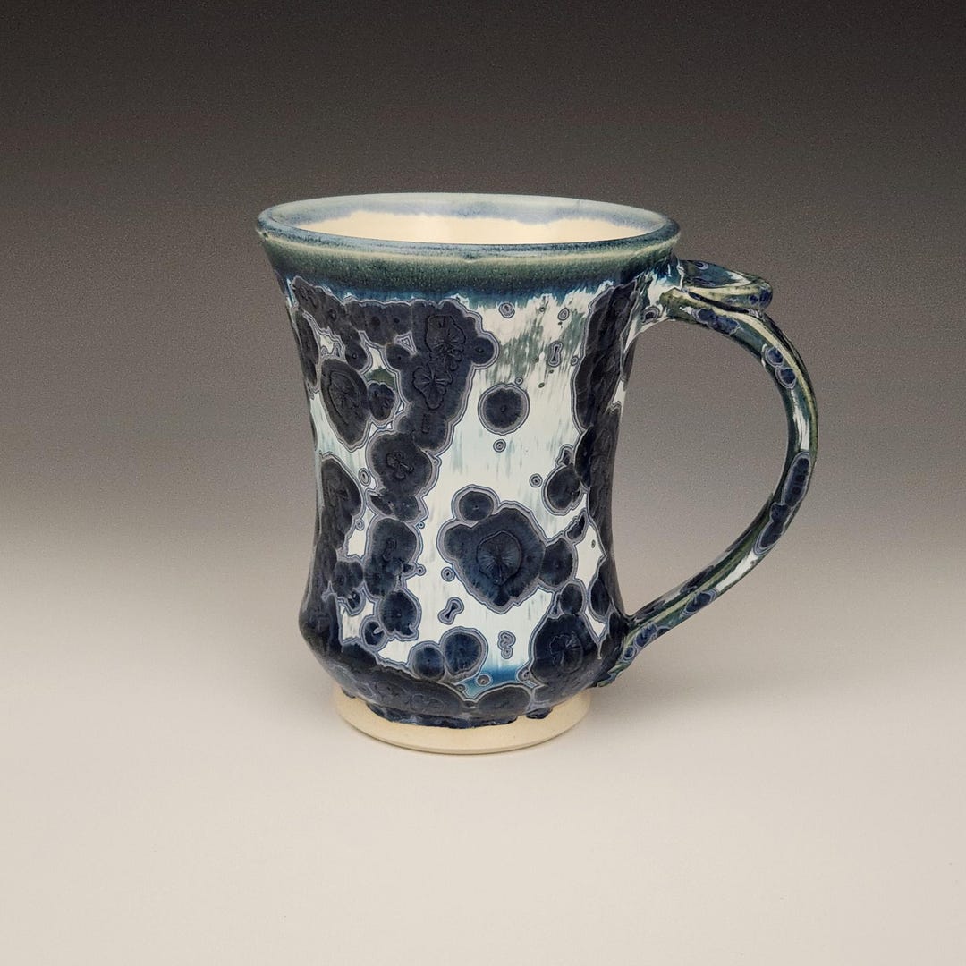 Large Mug With Crystalline Glaze, Wheel Thrown, Handmade Pottery - Etsy