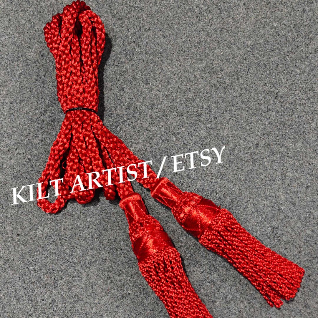 Great Highland Scottish Bagpipe Drone Cord - 100% Pure Red Silk Bagpipe ...