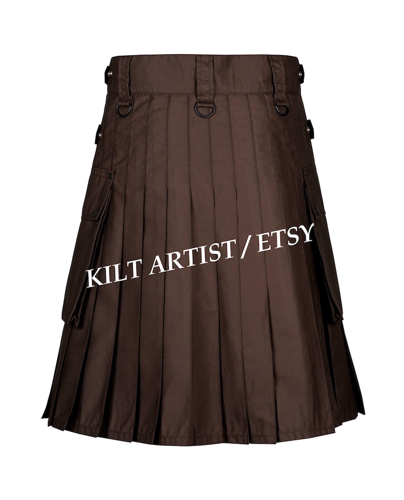Brown Camo Scottish Cotton Utility Kilt -lightweight Kilt - Military ...