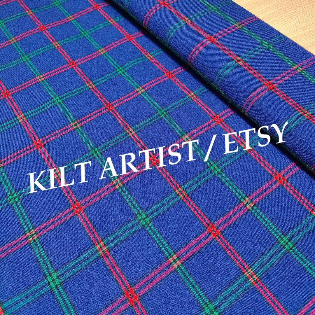 Scottish Premium Montgomery Tartan Fabric - 16 Oz Acrylic Tartan ...