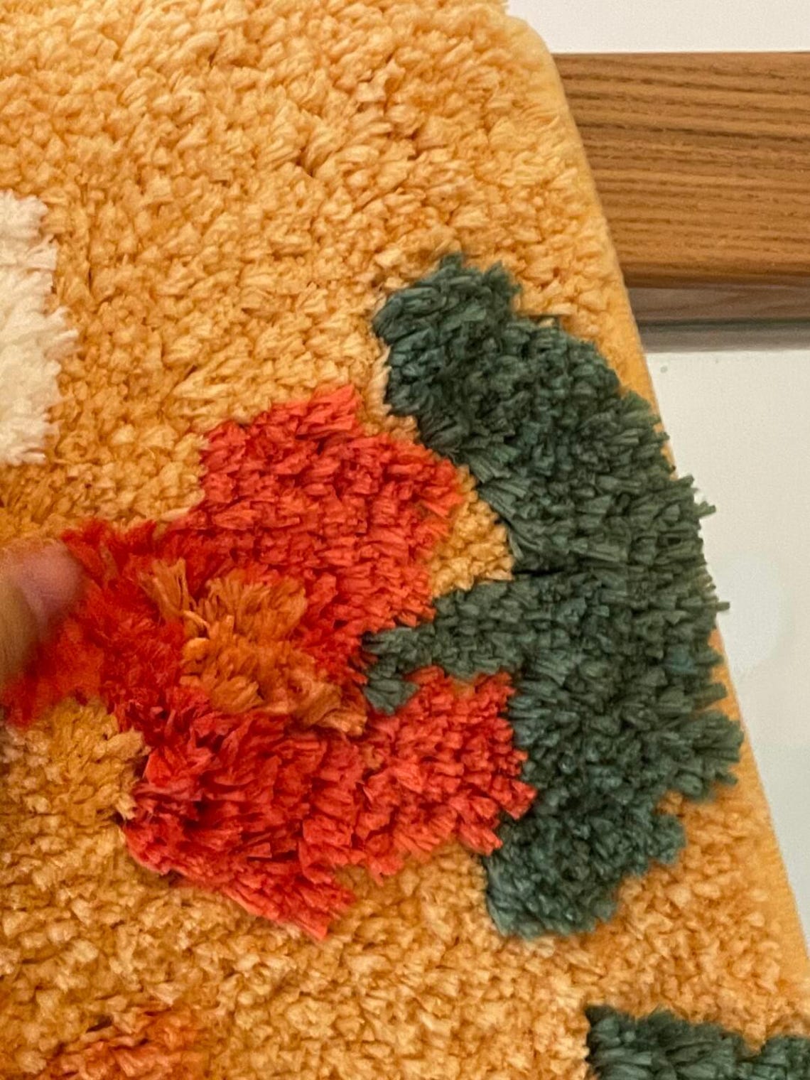 Flowers Cat Tufted Rug Flocking Mat Cute Flocking Carpet Floor Pad Anti ...