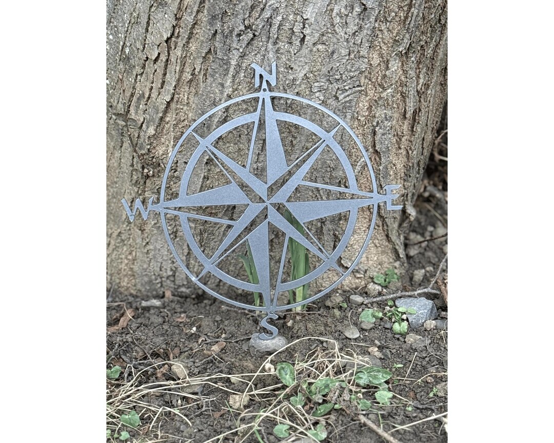 Metal Compass Art, Nautical Compass Wall Art, Metal Compass Indoor ...