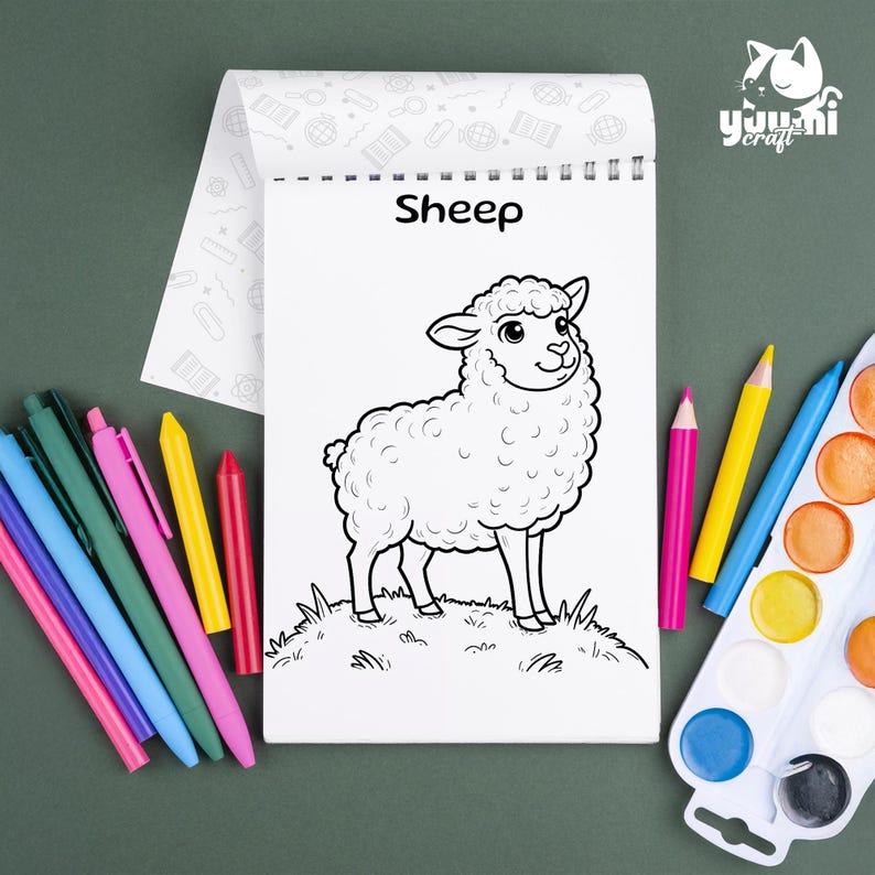Cute Animal Coloring Book | 40+ Printable Pages (PDF & PNG) - Etsy