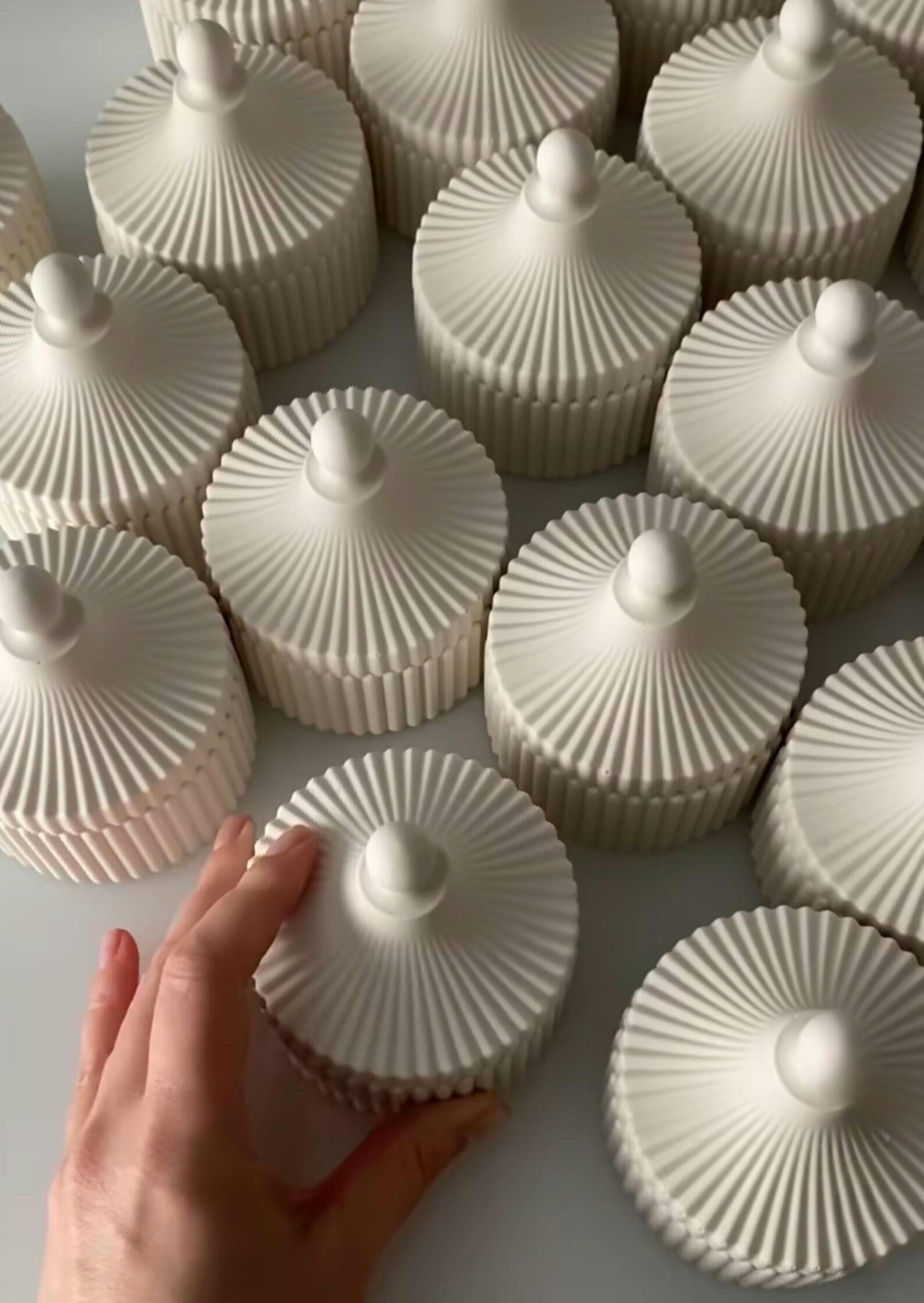 Handcrafted Gypsum White Home Decor – Jewelry Storage, Candle Holder ...