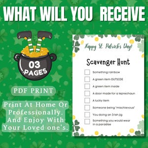 St. Patrick's Day Scavenger Hunt | Fun Printable Game for Kids & Adults ...