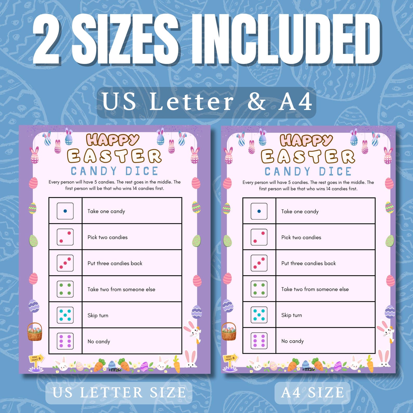 Easter Egg Dice Game | Fun Printable Easter Party Game for Kids ...