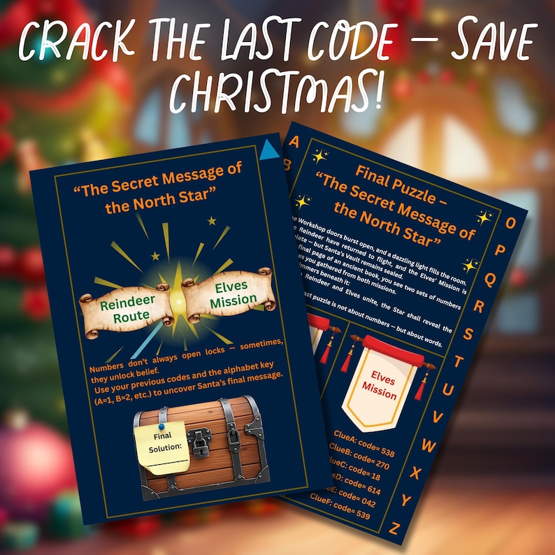 Christmas Escape Room Game – Save Santa DIY Kit | At-home Print and ...