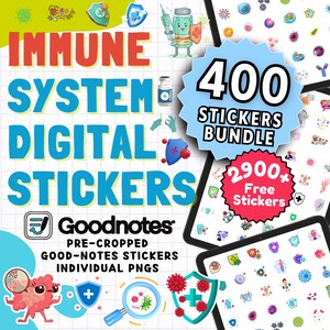Immune System and Anatomy Digital Stickers for Goodnotes | 400+ PNG ...