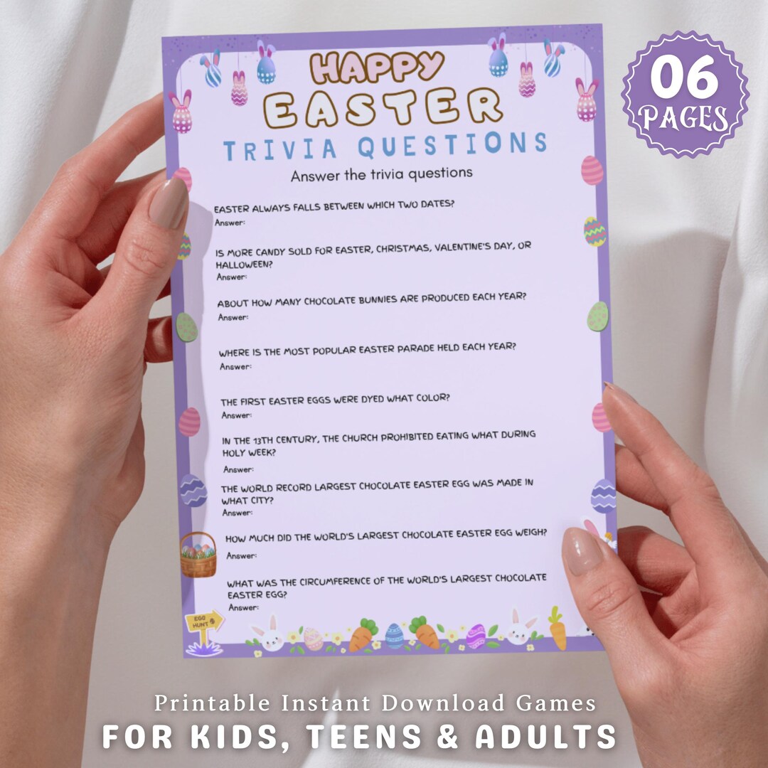 Easter Trivia Quiz | Fun Easter Questions & Answers | Printable Easter ...