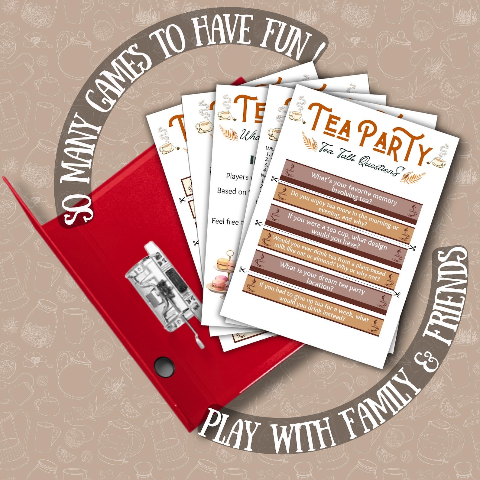 Tea Party Games MEGA Bundle | 40+ Printable Activities for Adults ...