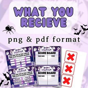 Halloween Family Feud Printable Game – 25 Pages, Host & Player Cards ...