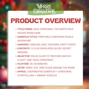 Christmas Escape Room Game – Save Santa DIY Kit | At-home Print and ...