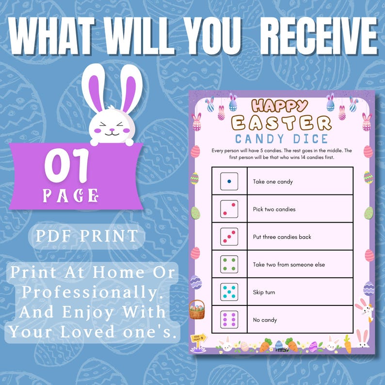 Easter Egg Dice Game | Fun Printable Easter Party Game for Kids ...