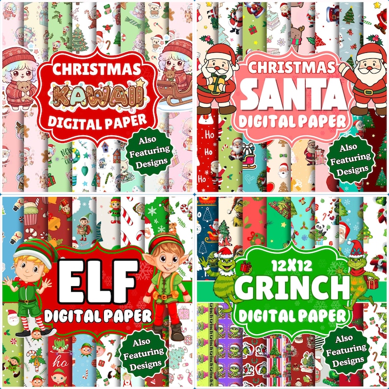 Digital Paper Bundle 10000+ Christmas Halloween Valentine, Backgrounds ...