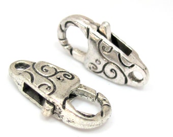 1 clasp Tibetan Brass S hook clasp from Nepal with coil work | Etsy