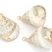 Gorgeous Conical Pearl Troca Shell Gold Edged Pendant - 1 Piece ...