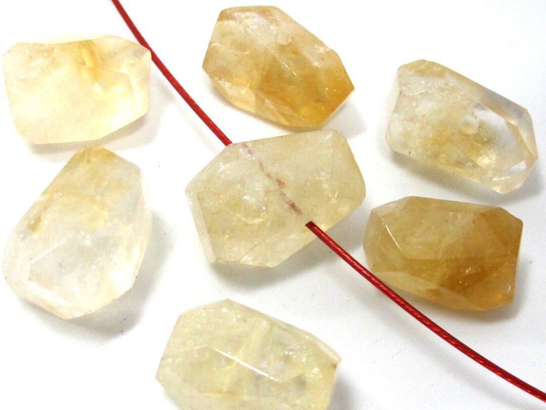 1 Bead - Faceted Focal Citrine Gemstone Bead - GM416B - Etsy