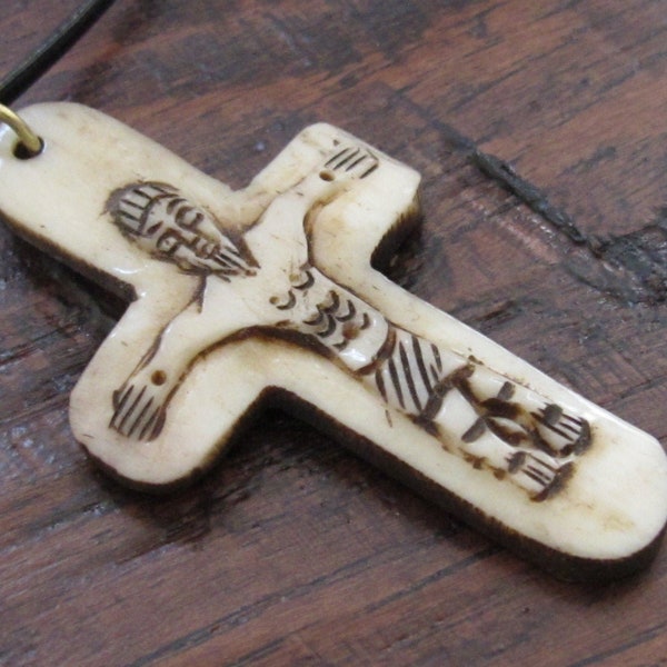 Carved Bone Cross - Etsy