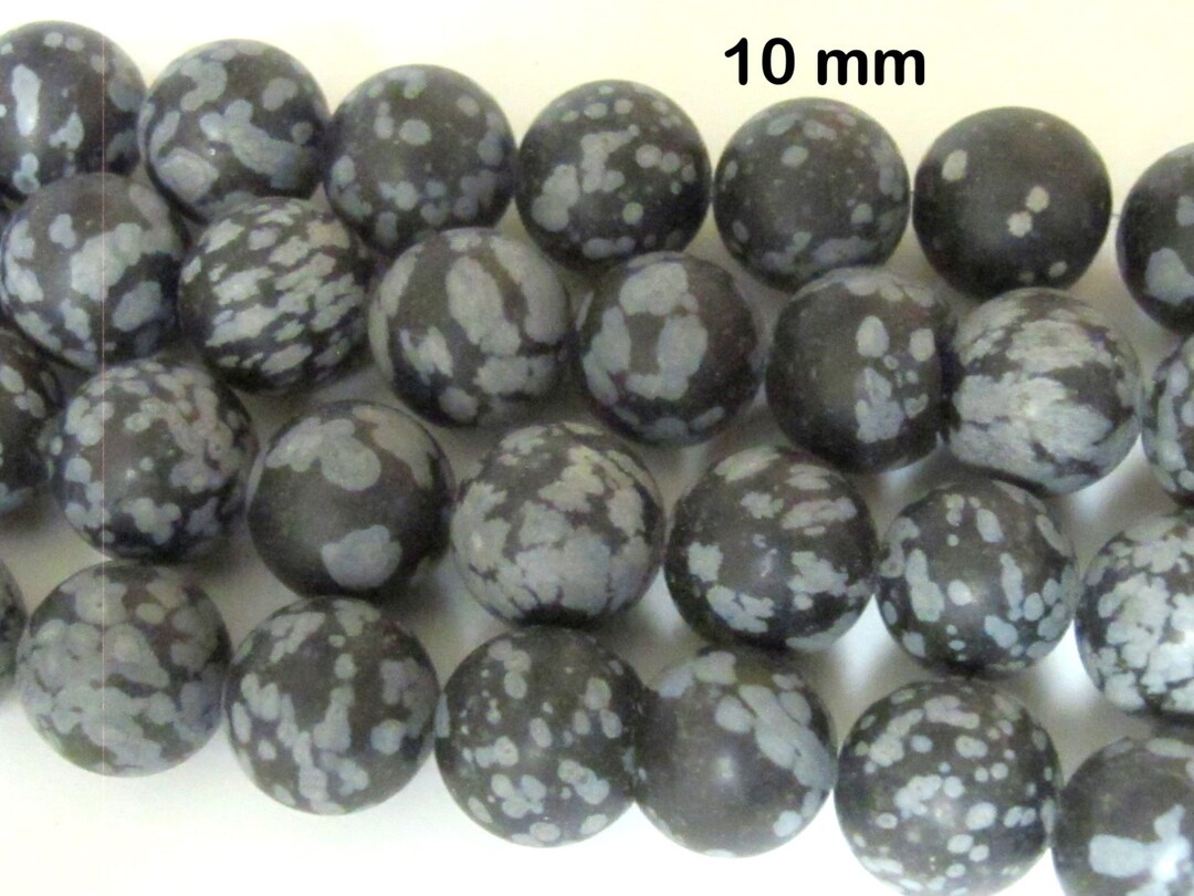 10 Mm Size Black White Spotted Jasper Gemstone Beads - 10 Beads - GM251 ...
