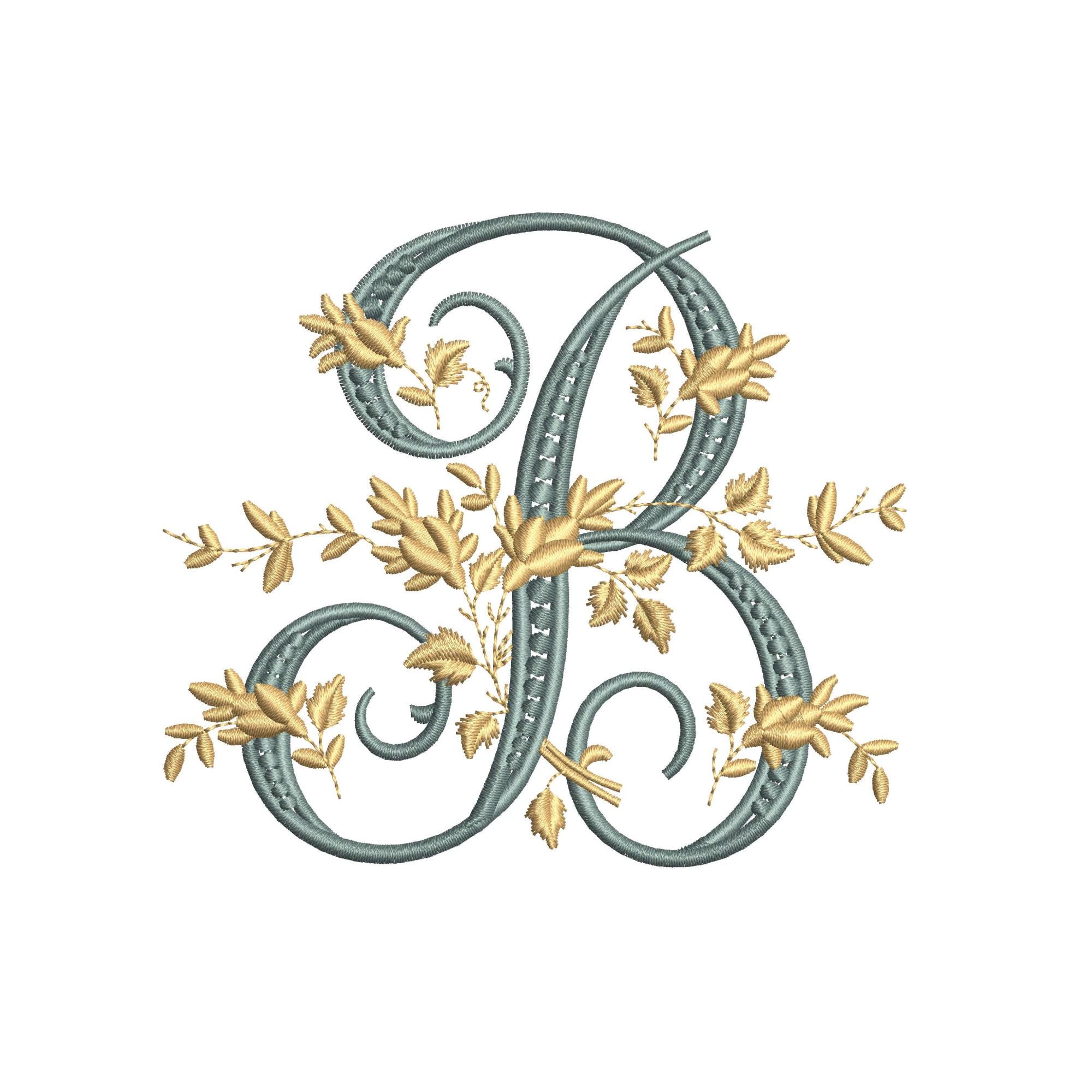 MACHINE EMBROIDERY DESIGN - Victorian Letter B Embroidery, Victorian ...